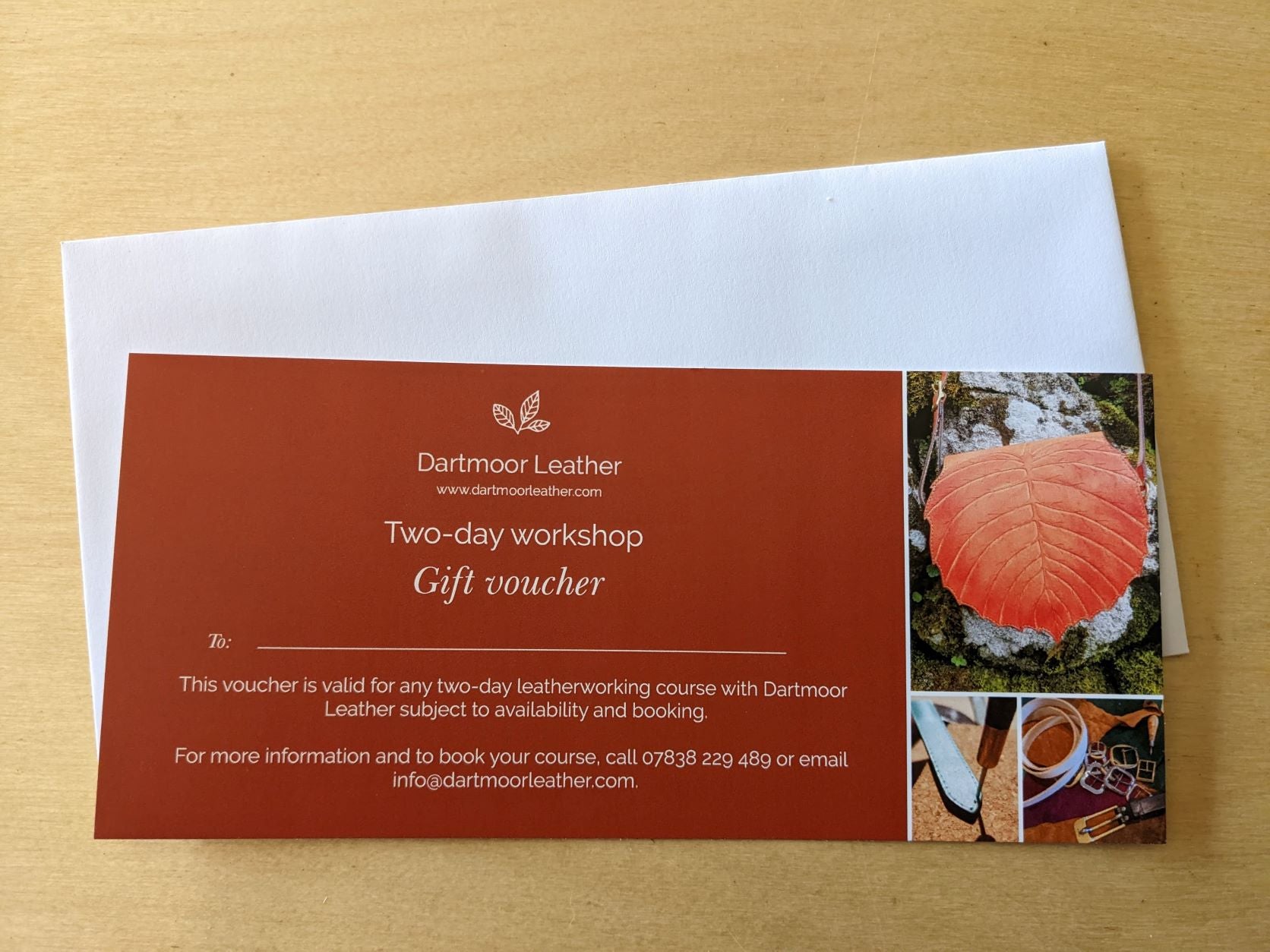 Two-day course gift voucher | Dartmoor Leather